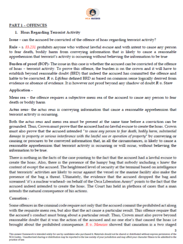 Criminal Law Answer Framework | NCA Tutoring & Exam Prep.
